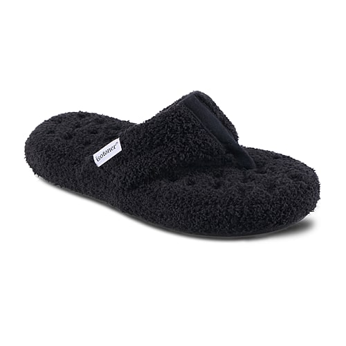 Click here for Isotoner Joey Soft Pile Thong Womens Round Slip-On... prices