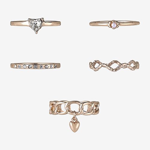 Click here for Arizona Womens Heart Ring Set  One Size  Yellow prices