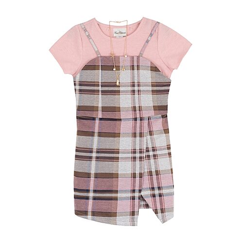 Click here for Rare Editions Romper Big Kid Girls Plaid 2-pc. Dre... prices