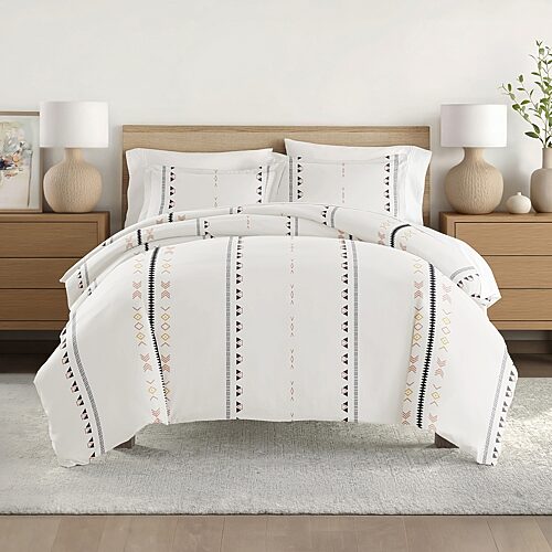 Click here for Casual Comfort Natural Geo Lines Patterned Duvet C... prices