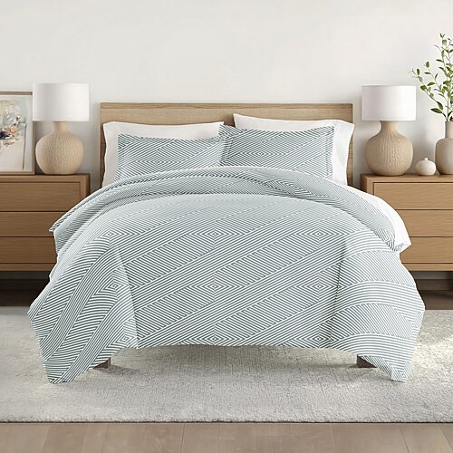 Click here for Casual Comfort Modern Diagonal Patterned Duvet Cov... prices
