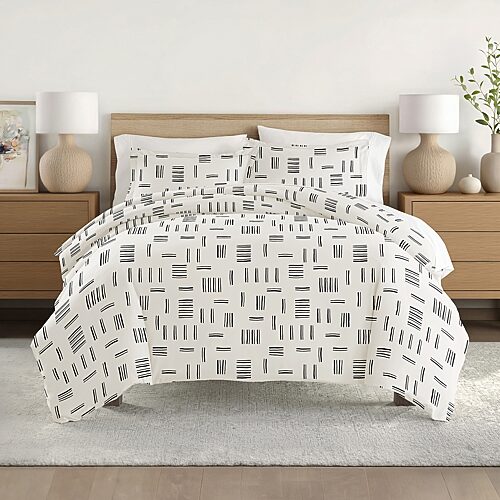 Click here for Casual Comfort Geo Dash Patterned Duvet Cover Set... prices
