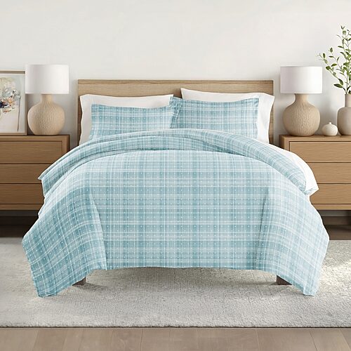 ienjoy Home Elegant Designs Patterned Duvet Cover Set  Twin/Twin Xl - Aqua Polka Dots