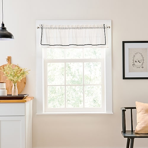 Click here for CURTIANWORKS Rita Rod Pocket Tailored Valance  One... prices
