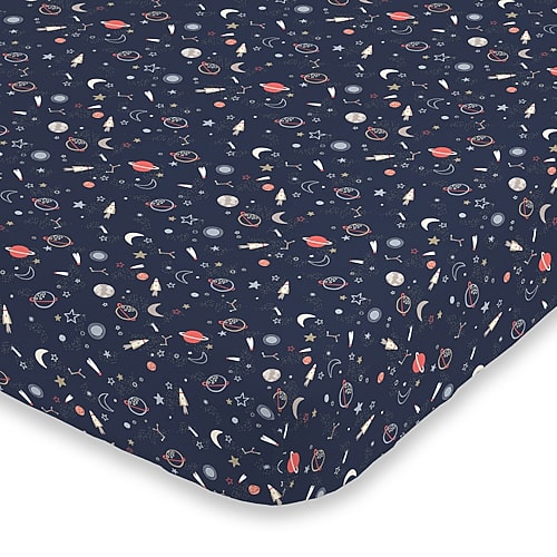 Click here for Nojo Super Soft Space Crib Sheet  One Size  Blue prices