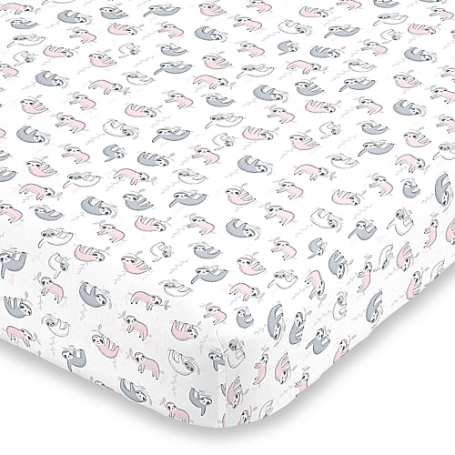 Click here for Nojo Super Soft Sloth Crib Sheet  One Size  Pink prices