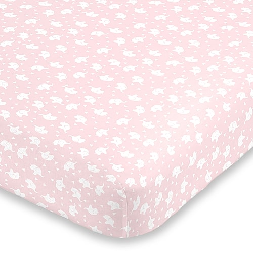 Click here for Nojo Pink Elephant Mini Crib Sheet  One Size  Pink prices