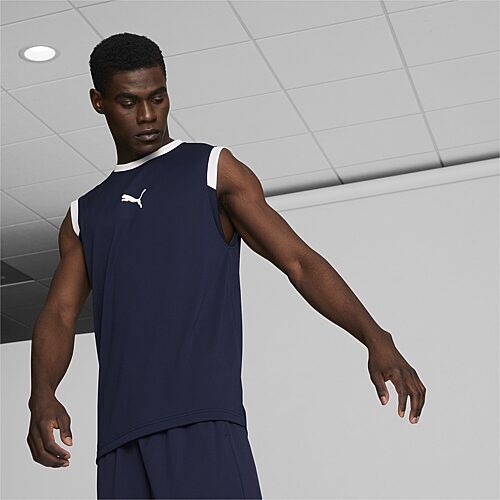 PUMA Rtg Mens Crew Neck Sleeveless Muscle T-Shirt  Xx-large  Blue