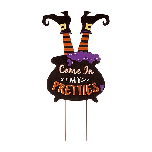 Click here for Glitzhome Halloween Wooden Witch Holiday Yard Art... prices
