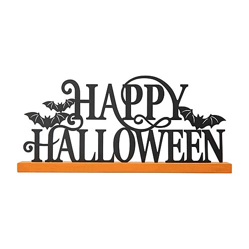 Click here for Glitzhome Wood & Metal Halloween Tabletop Decor  O... prices