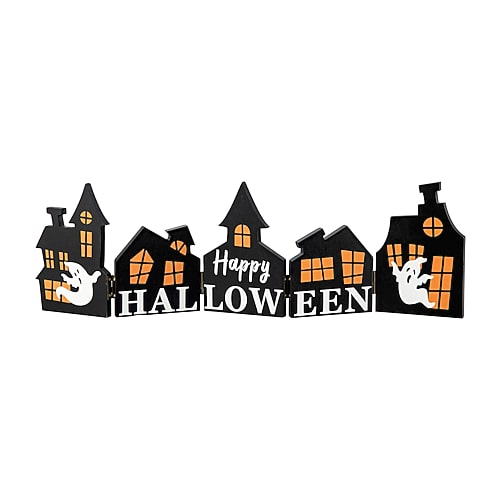 Click here for Glitzhome Haunted House Halloween Tabletop Decor... prices