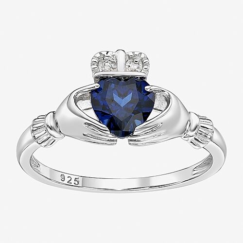 Click here for Womens Diamond Accent Lab Created Blue Sapphire St... prices