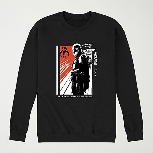 Click here for Novelty The Mandalorian And Grogu Zine Mens Crew N... prices