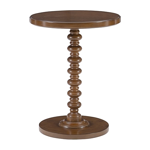 Click here for Linon Kendall Pedestal Accent Table  One Size  Bro... prices