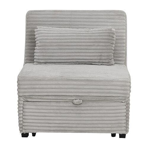 Click here for Linon Boone Grey Corduroy Sleeper Chair  One Size... prices