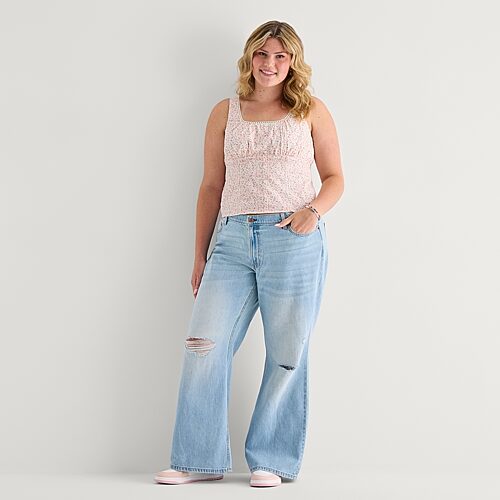 Click here for Arizona Womens Juniors Plus Low Rise Bootcut Jean... prices