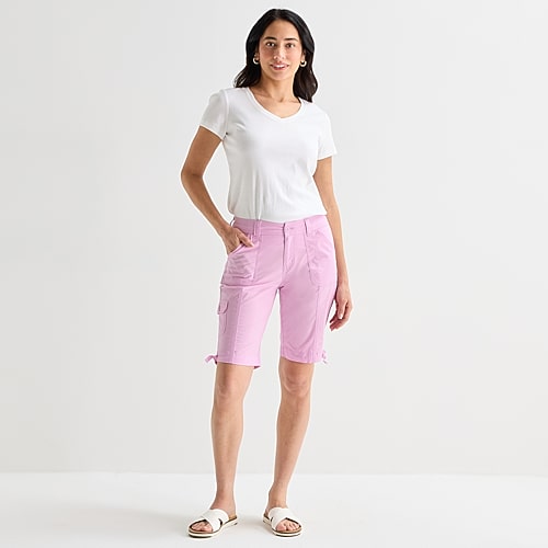 Click here for St. Johns Bay Womens 11 Mid Rise Bermuda Short  20... prices