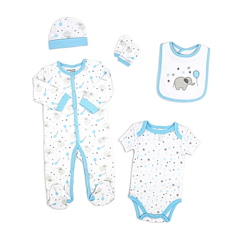 Click here for Tendertyme Baby Boy Elephants and Balloons 5 Piece... prices