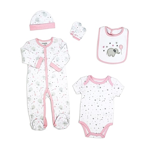 Click here for Tendertyme Baby Girl Elephants and Balloons 5 Piec... prices