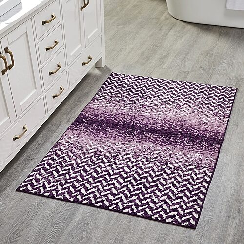 Click here for Better Trends Casablanca Bath Rug  One Size  Purpl... prices
