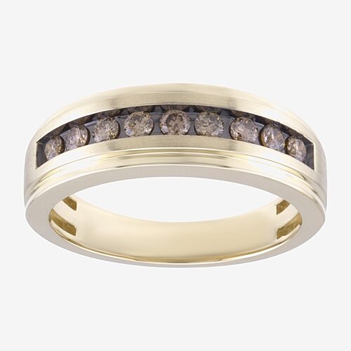 Click here for (Champagne / I2-I3) Mens 7MM 1/2 CT. T.W. Genuine... prices