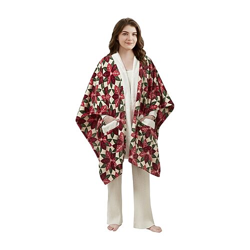 Click here for True North Plush Throw Wrap  One Size  Red prices