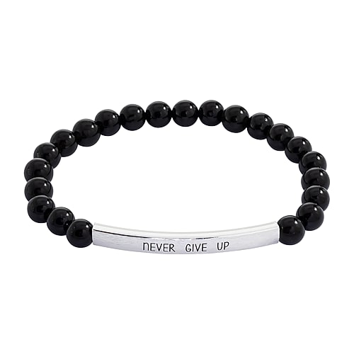 Click here for Sparkle Allure Empowerment Womens Black Agate Bar... prices