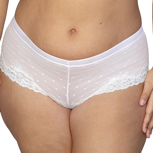 Click here for Curvy Couture Sheer Whisper Cheeky Boyshort Panty-... prices
