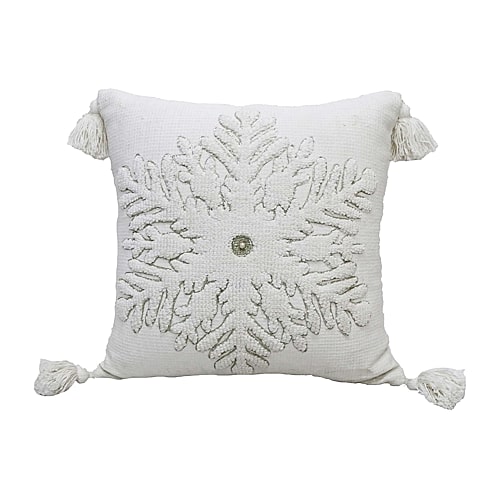 Click here for Vibhsa Christmas Snowflake Square Throw Pillow  On... prices