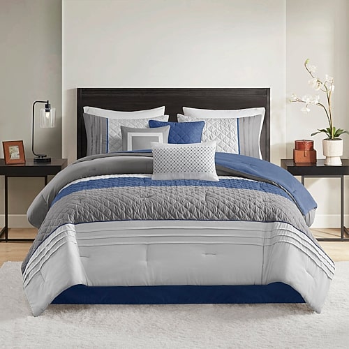 Click here for Madison Park Jenson 7-Pc. Color Block Stripe Comfo... prices