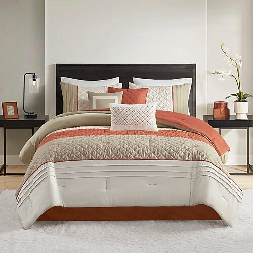 Click here for Madison Park Jenson 7-Pc. Color Block Stripe Comfo... prices