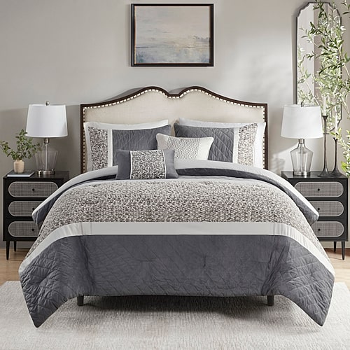 Click here for Madison Park Amelia Stripe Comforter Sets prices