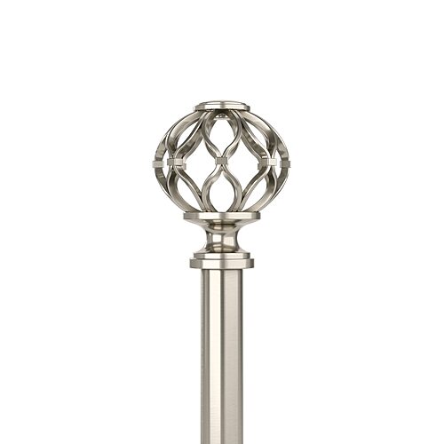Umbra Cage Ball 1 IN Adjustable Curtain Rod  One Size  Silver