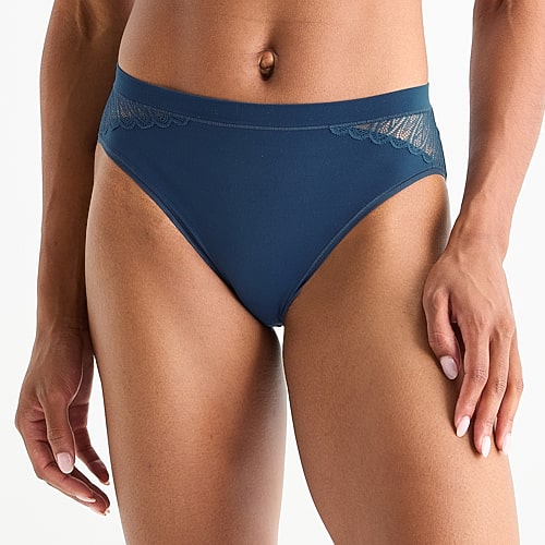 Click here for Ambrielle Supersoft High Cut Panty  X-large  Blue prices