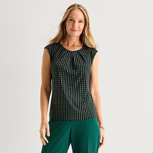 Click here for Black Label by Evan-Picone Womens Round Neck Short... prices