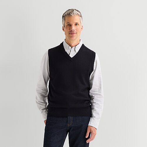 Click here for St. Johns Bay Fine Gauge Mens V Neck Sweater Vest... prices