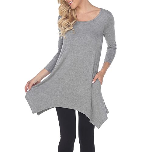 Click here for White Mark Womens Makayla Tunic - Charcoal prices