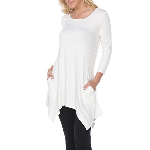 Click here for White Mark Womens Round Neck 3/4 Sleeve Tunic Top... prices