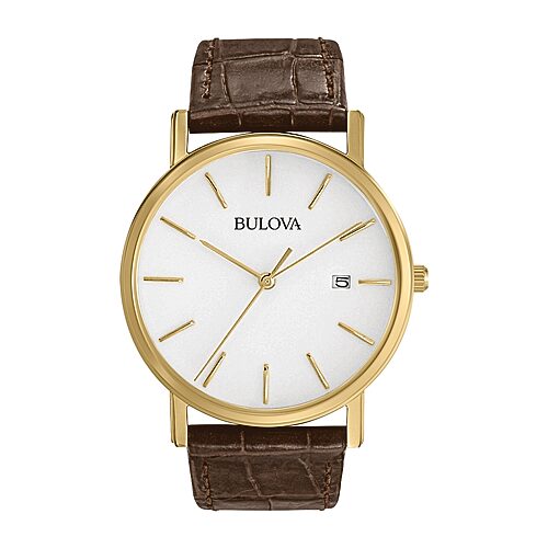 Click here for Bulova Classic Mens Brown Leather Strap Watch 97b1... prices