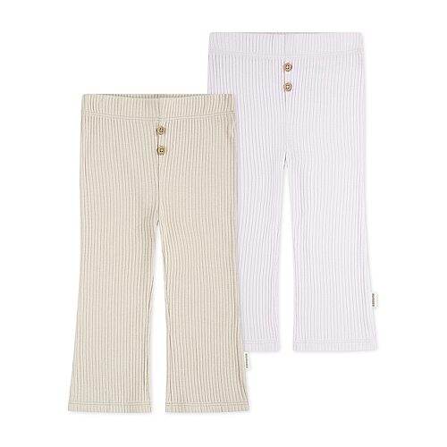 Click here for Huggies Baby Girls 2-Pack Flared Leg Pants Set - B... prices