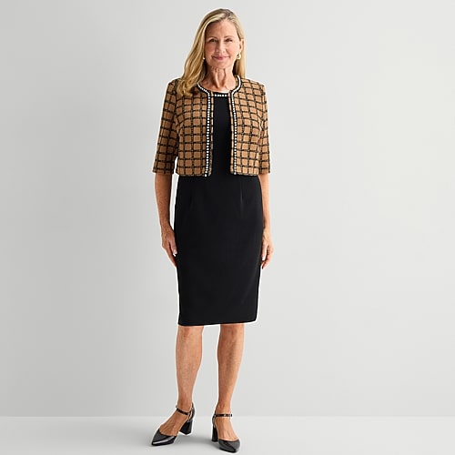 Click here for Maya Brooke Womens Jacket Dress  8  Black prices