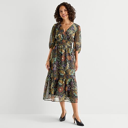 Click here for Rabbit Rabbit Rabbit Design Womens Midi V Neck 3/4... prices