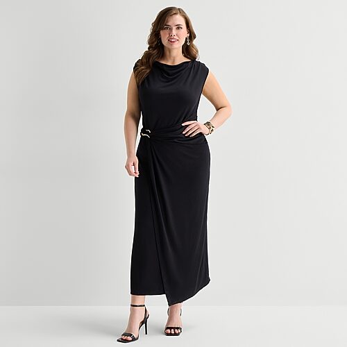 Click here for MSK Womens Plus Midi Round Neck Sleeveless Cap Fit... prices