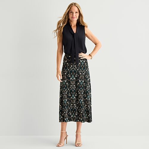 Click here for Black Label by Evan-Picone Womens Maxi Skirt  Larg... prices