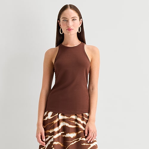 Click here for Worthington Womens Crew Neck Sleeveless Tank Top... prices