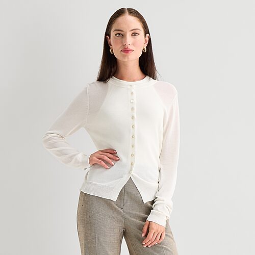Click here for Worthington Womens Crew Neck Long Sleeve Button Ca... prices