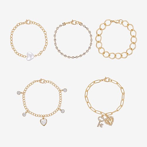 Click here for Forever 21 Womens 5-pc. Bracelet Set  One Size  Ye... prices