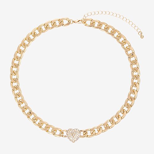 Click here for Forever 21 Womens 16 Inch Curb Chain Necklace  One... prices
