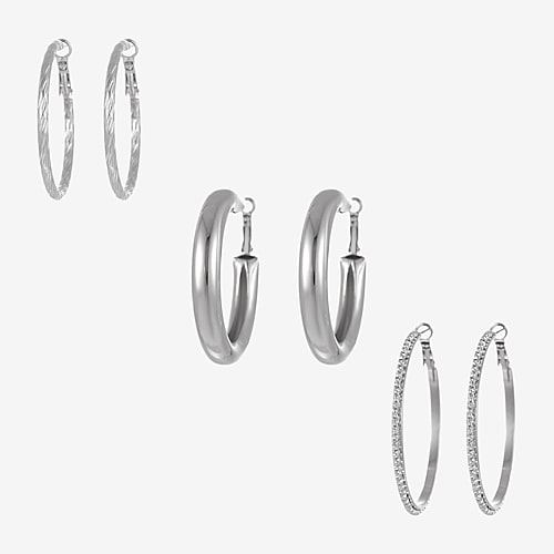 Click here for Forever 21 Womens Round 3 Pair Earring Set  One Si... prices