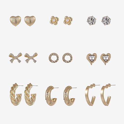 Click here for Forever 21 Womens 9 Pair Earring Set  One Size  Ye... prices